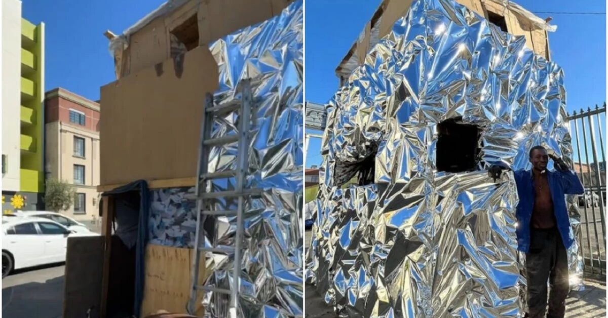 Realizza una casa di cartone: la storia di un senzatetto divenuta virale