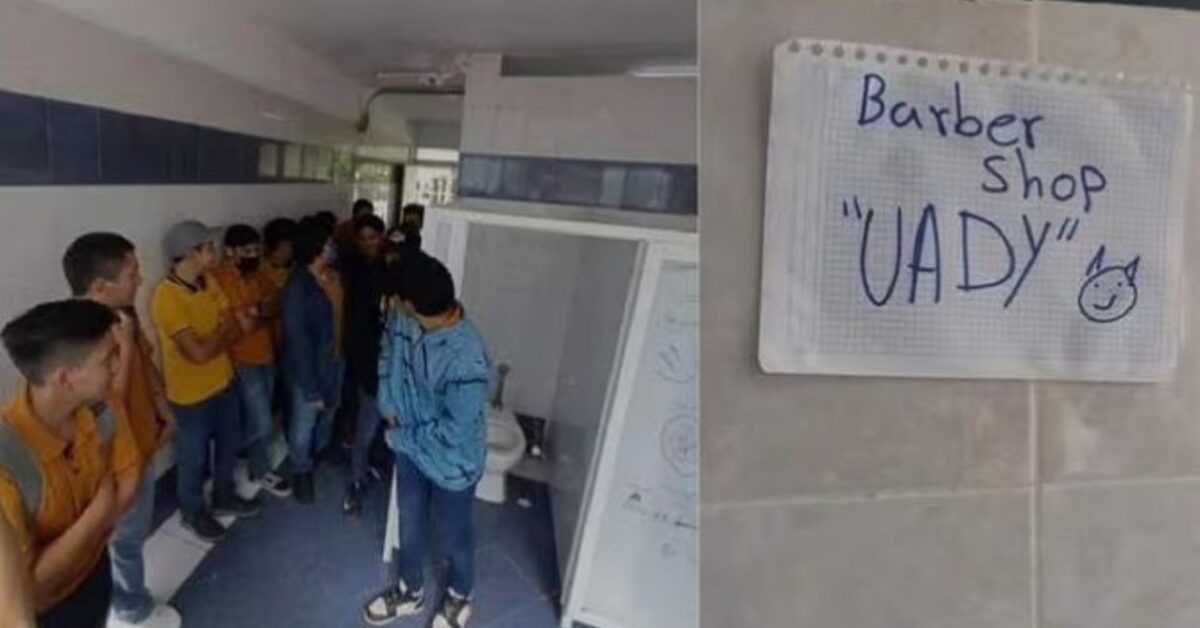 Studente avvia un negozio da barbiere nel bagno di scuola